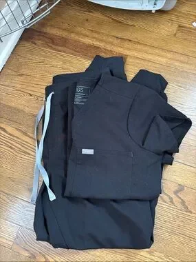 Figs | Other | Figs Black Scrub Top And Pants Set | Poshmark